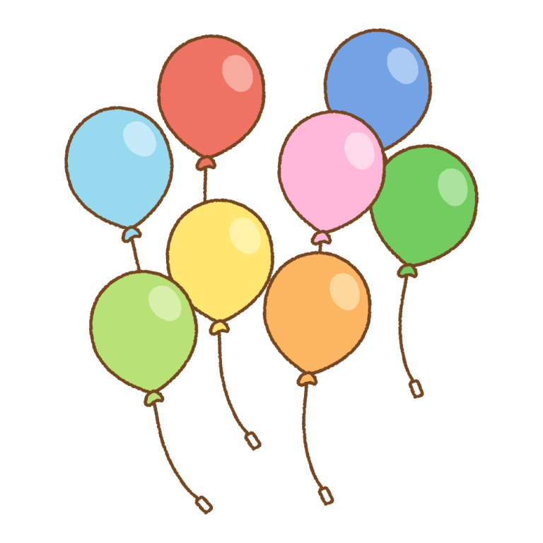 風船の束のイラスト 商用okの無料イラスト素材サイト ツカッテ