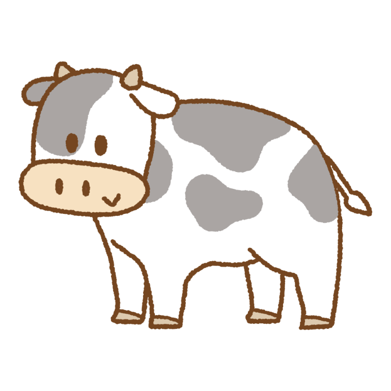 牛のイラスト | 商用OKの無料イラスト素材サイト ツカッテ