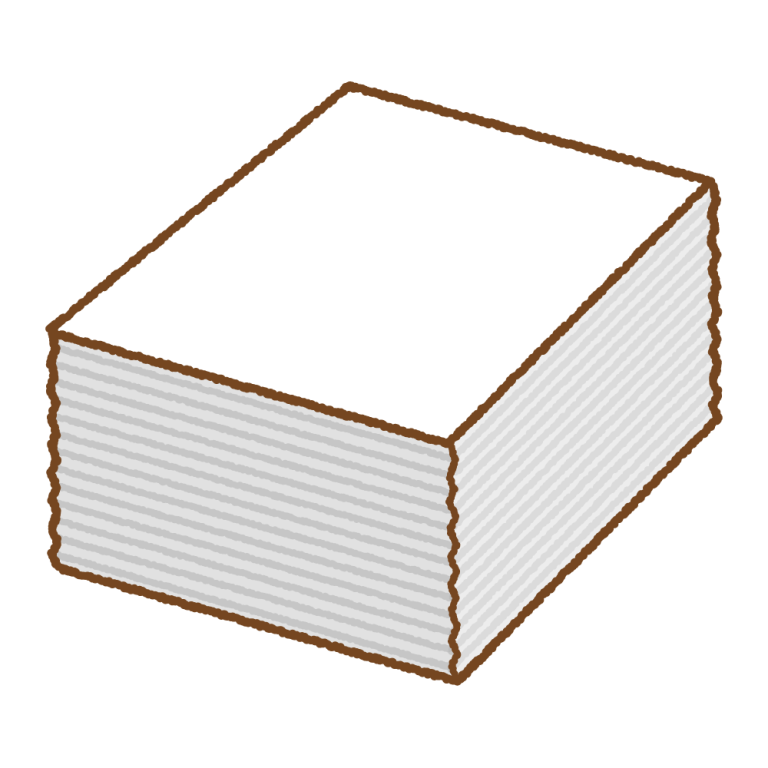 白い紙の束のイラスト | 商用OKの無料イラスト素材サイト ツカッテ