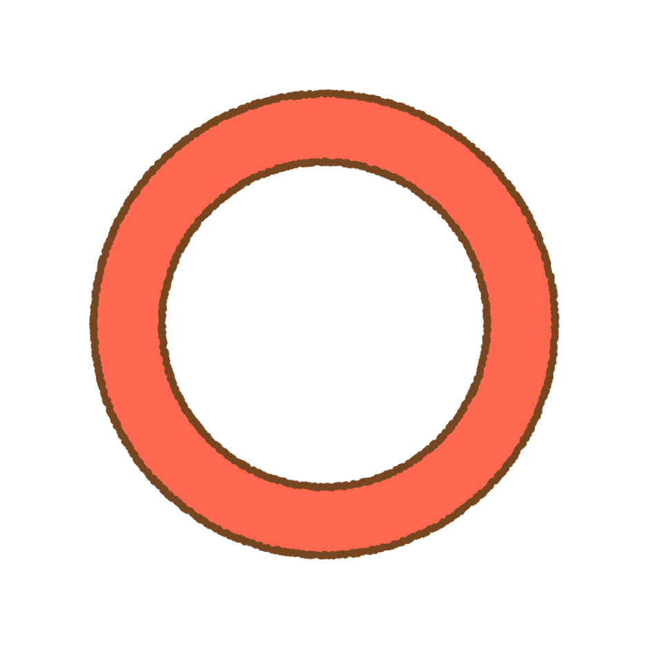 マルの記号のイラストのイラスト | 商用OKの無料イラスト素材サイト ツカッテ