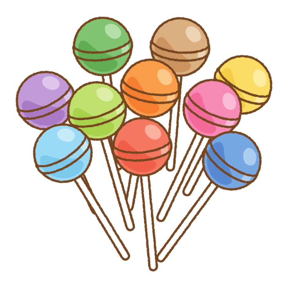 棒付きキャンディーのイラスト | 商用OKの無料イラスト素材サイト ツカッテ