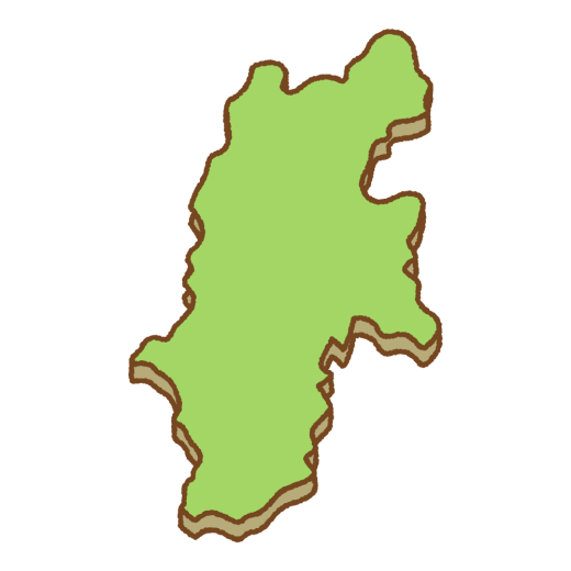 簡略化した長野県の地図のイラスト | 商用OKの無料イラスト素材サイト ツカッテ