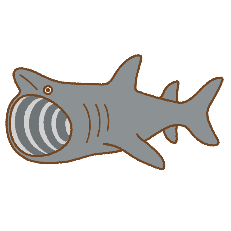 ウバザメのイラスト | 商用OKの無料イラスト素材サイト ツカッテ